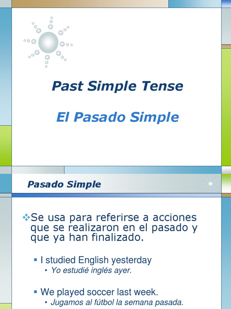 Simple Past - El Pasado Simple | PDF | Reglas | Mecánica del lenguaje