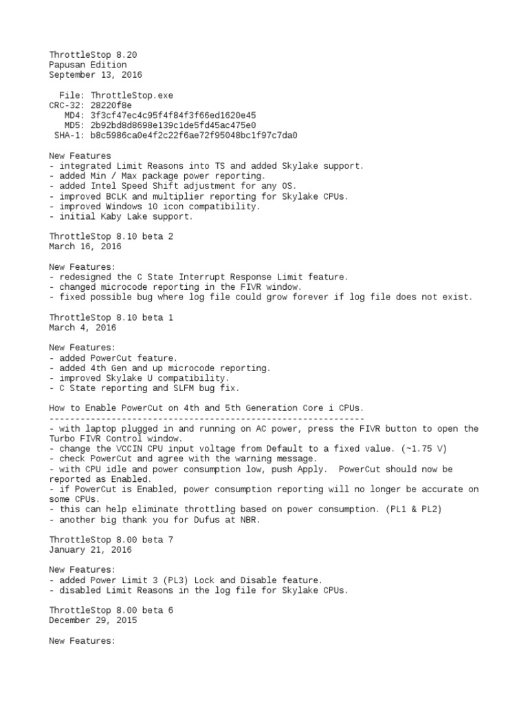 Instrucciones Throttlestop | PDF | Central Processing Unit | Digital Electronics