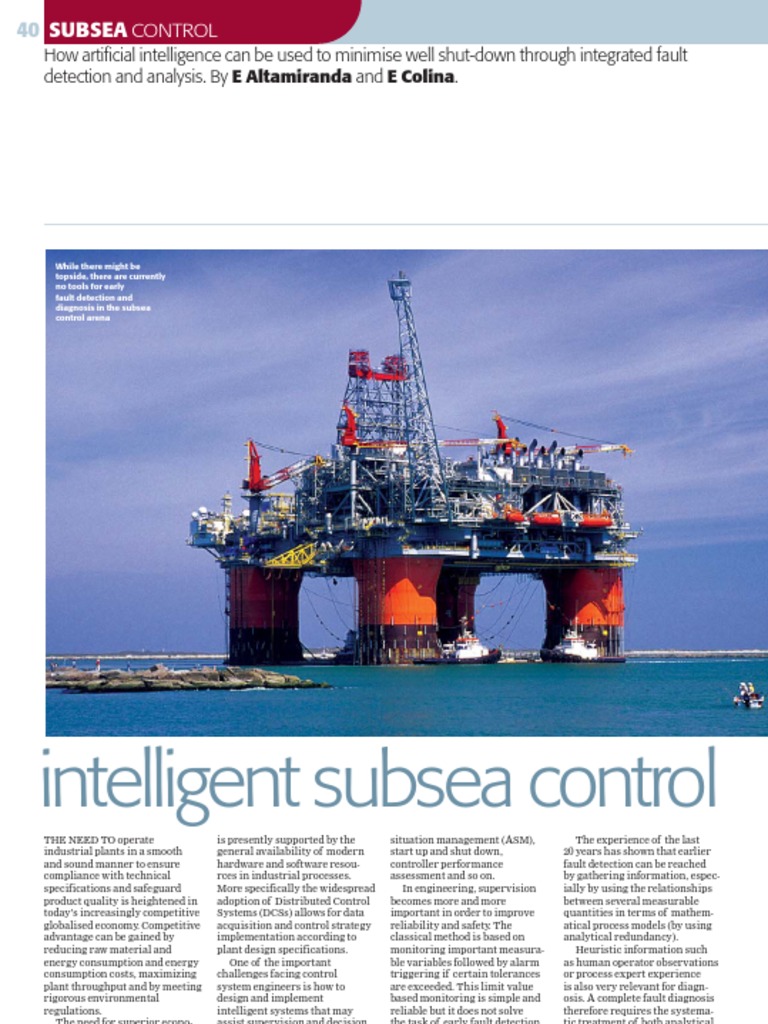 Subsea Control | PDF | Subsea (Technology) | Artificial Intelligence