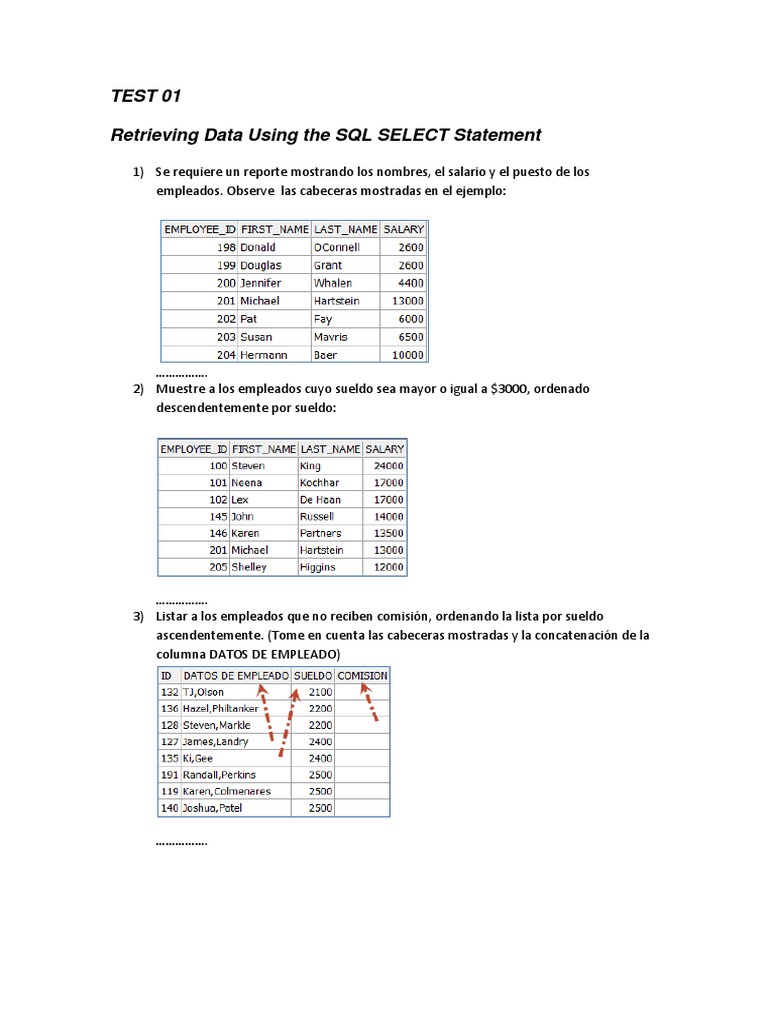 Lección 004 003 Taller 04 | PDF | SQL | Software de gestión de datos