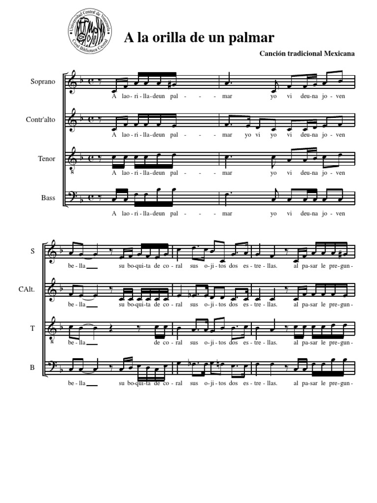 A La Orilla de Un Palmar PDF | PDF | Canto | Música vocal