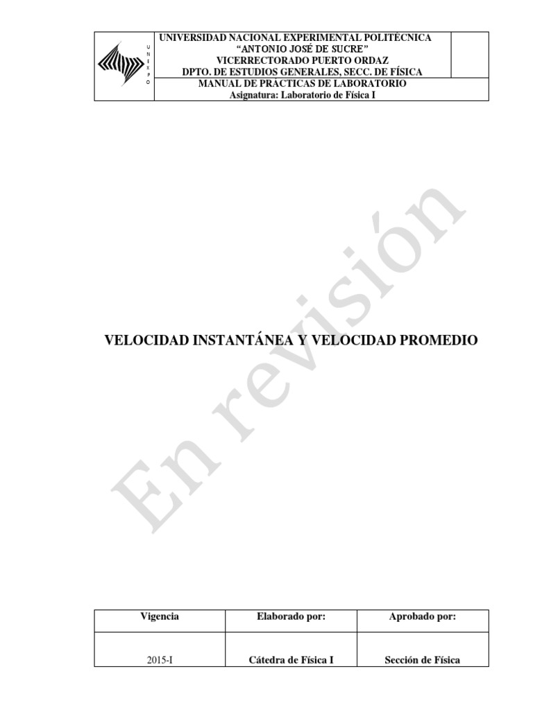 Velocidad Instantanea y Velocidad Promedio | PDF | Velocidad | Vector ...