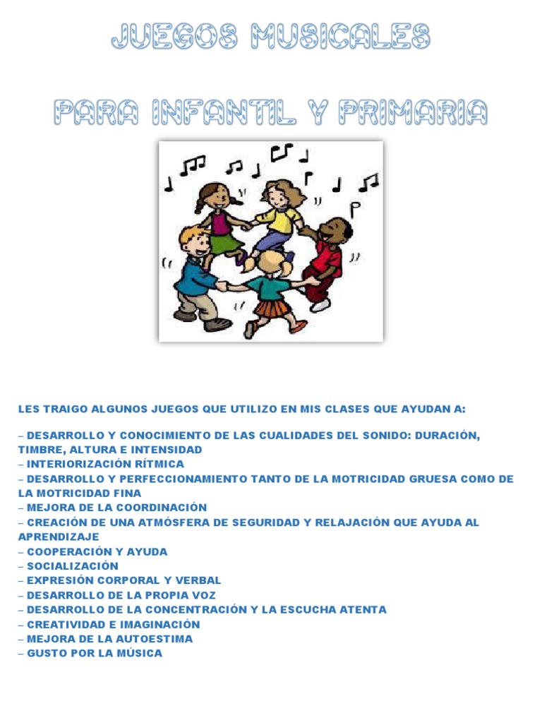Juegos Musicales para Infantil y Primaria PDF | PDF | Ritmo | Coro