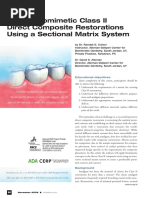 Matrix Band Placement: Class II Amalgam Restoration Operative Videos ...