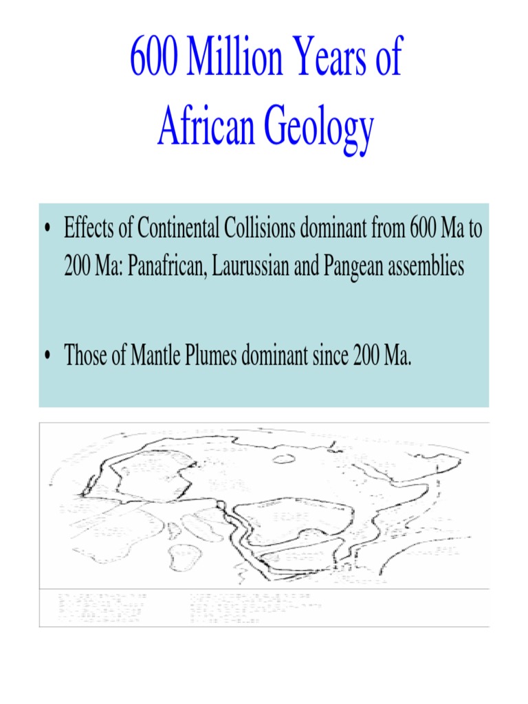600 Million Years of African Geology | PDF | Plate Tectonics | Geology