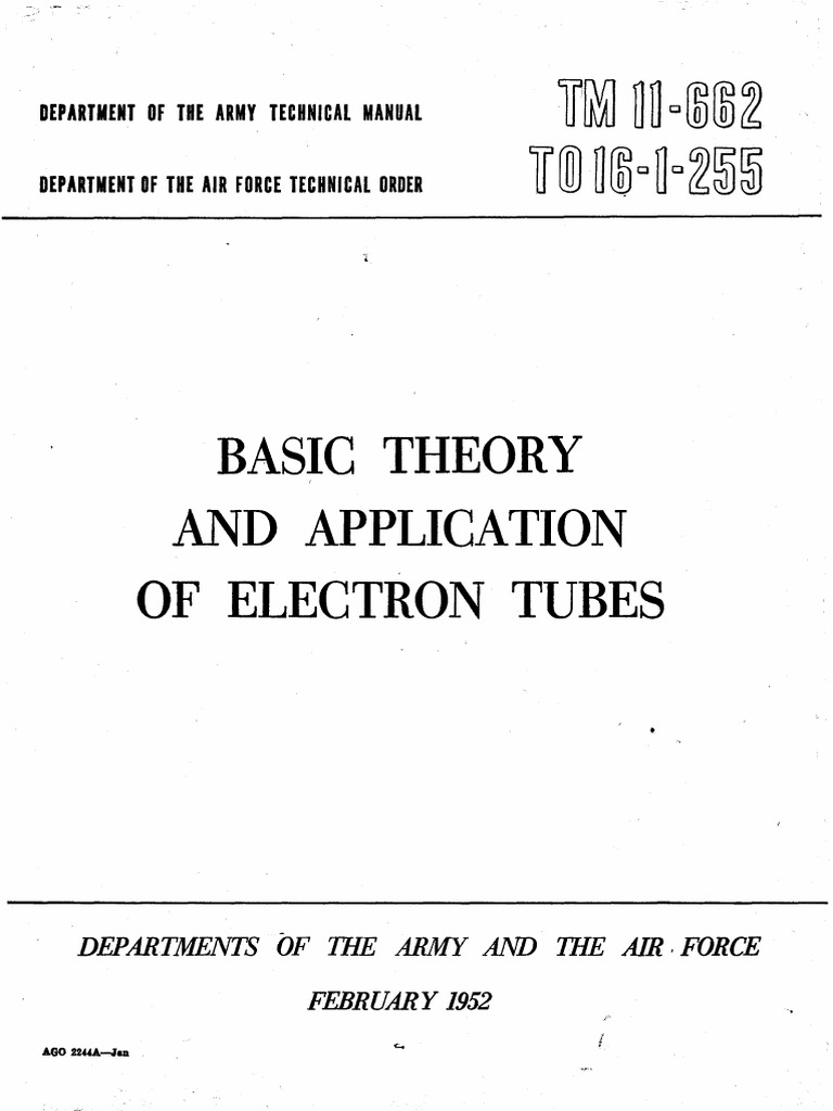 Army Vacuum Tube Theory PDF | PDF | Science & Mathematics