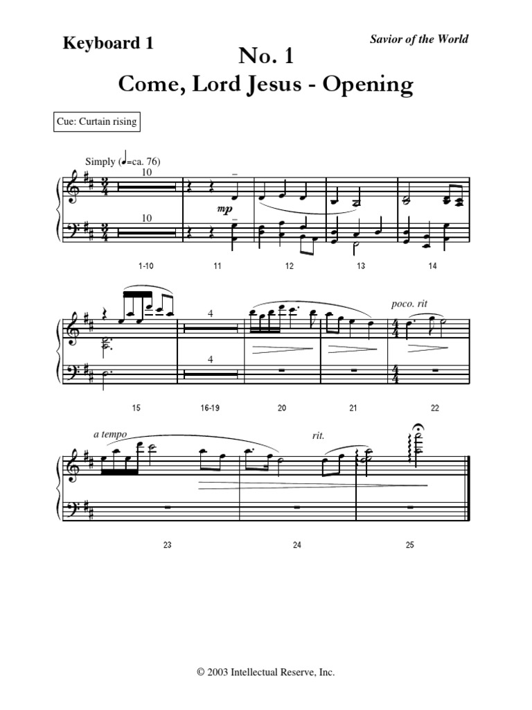 01 CLJ Opening Act 1 - Keyboard 1 | PDF