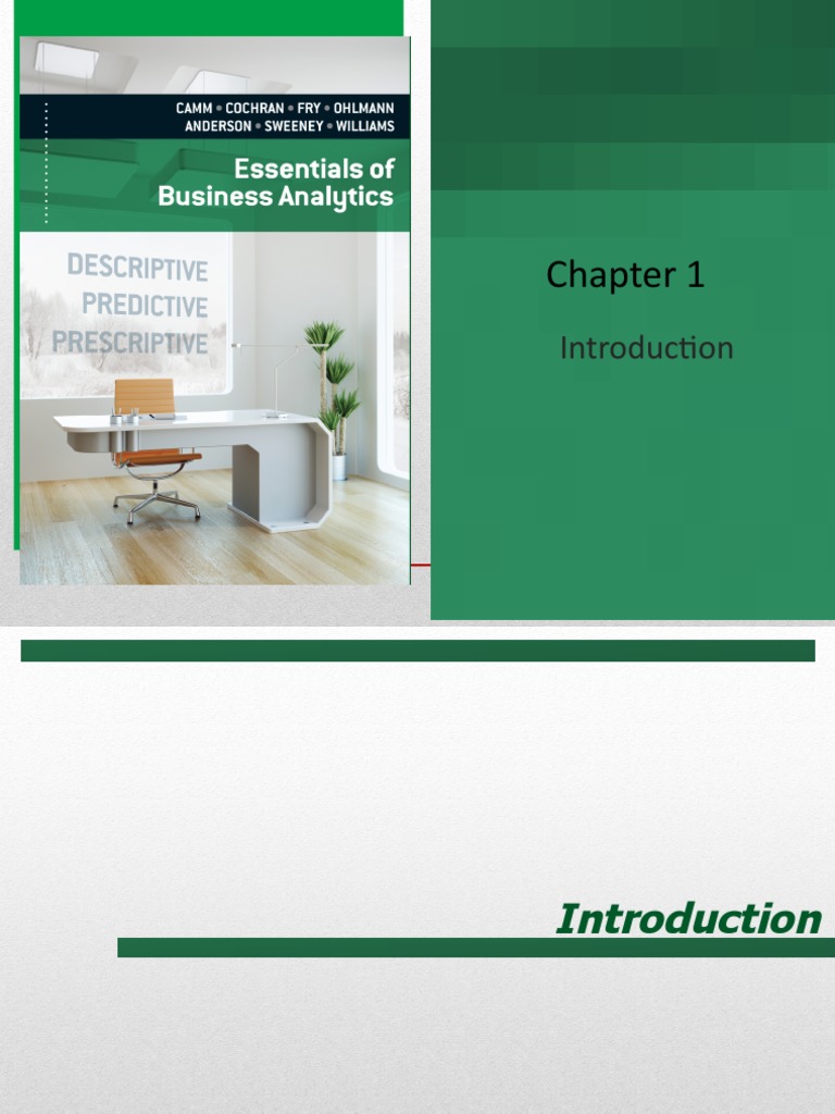 Chap 01 Introduction To Business Analytics | PDF | Analytics | Predictive Analytics