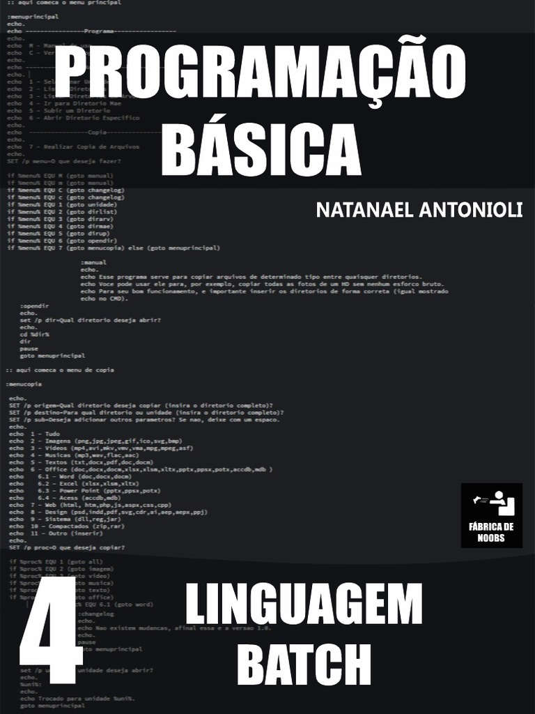 Introdução à Programação Básica em Linguagem Batch | PDF | Shell ...