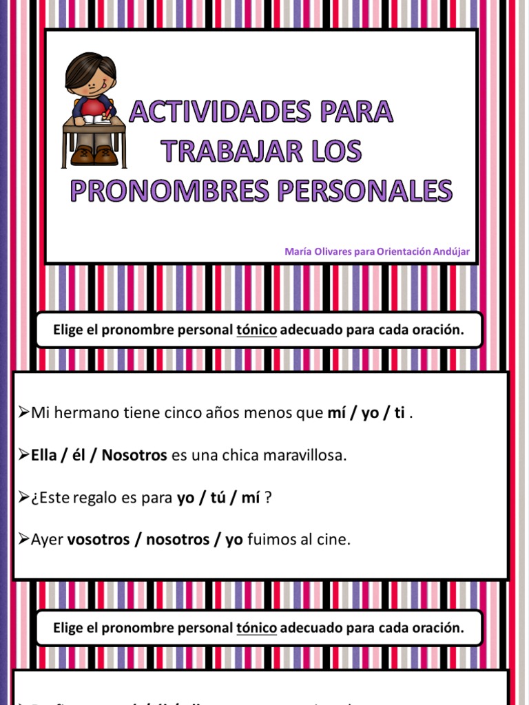 Actividades de pronombres personales | PDF
