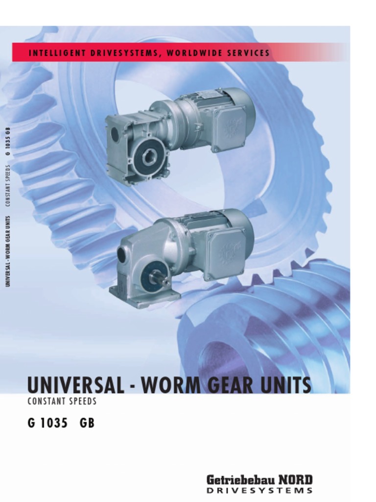 NORD Universal Worm Gear Units Catalogue | PDF | Gear | Transmission ...