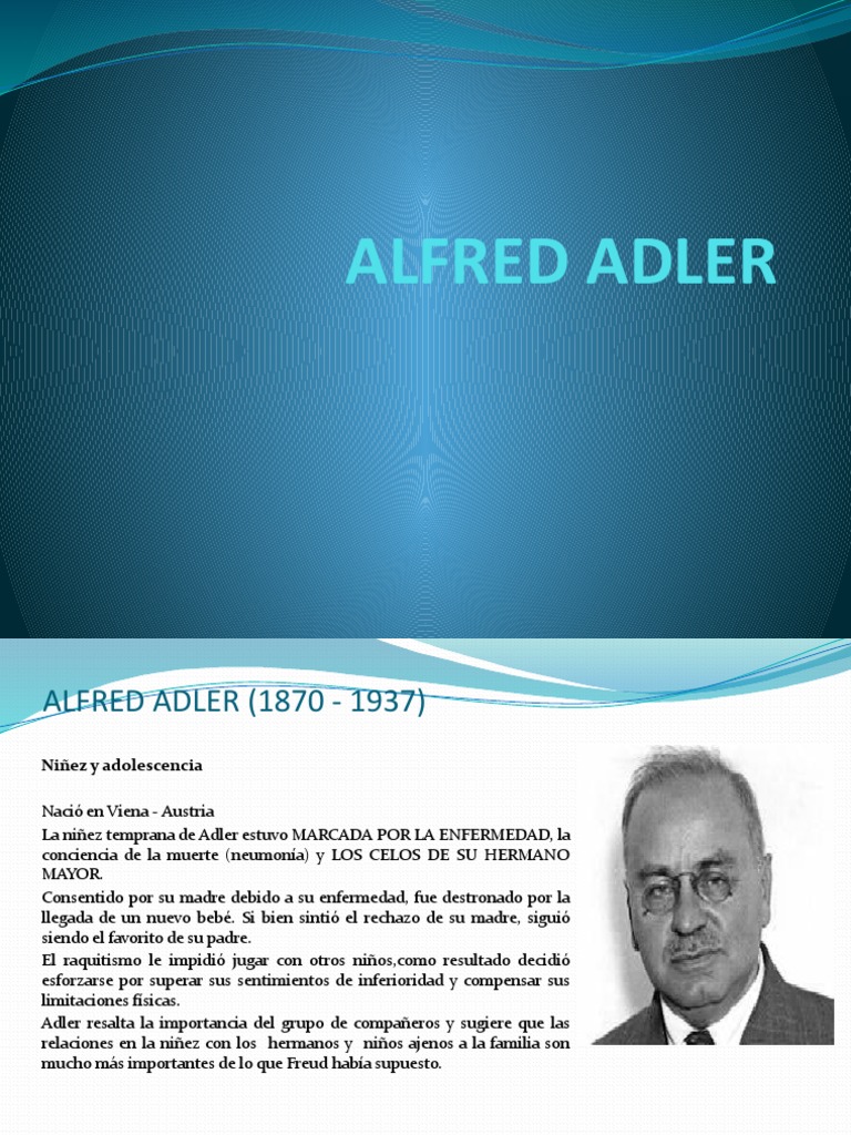 Alfred Adler | Psicoanálisis | Sigmund Freud