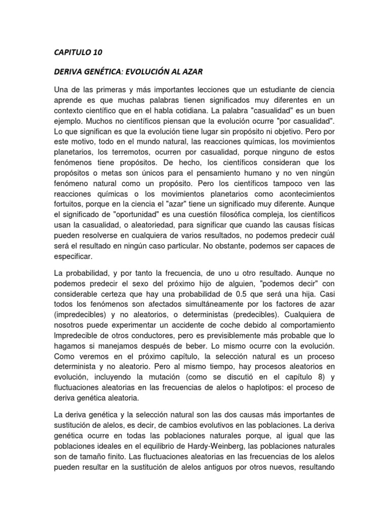 Cap 10 Futuyma | PDF | Evolución | Seleccion natural