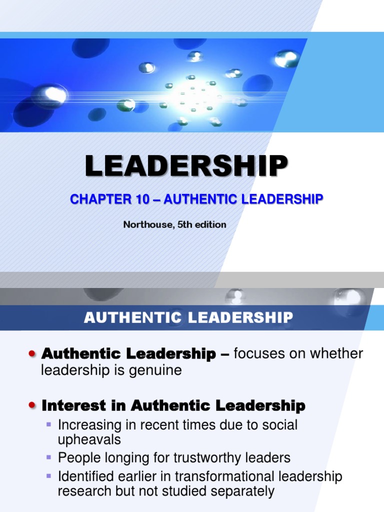 Authentic Leadership | PDF | Leadership | Psychological Concepts