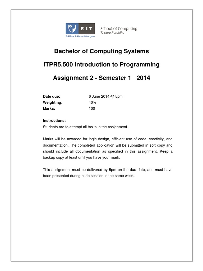 Assignment 2 | Download Free PDF | Object (Computer Science) | Interface (Computing)