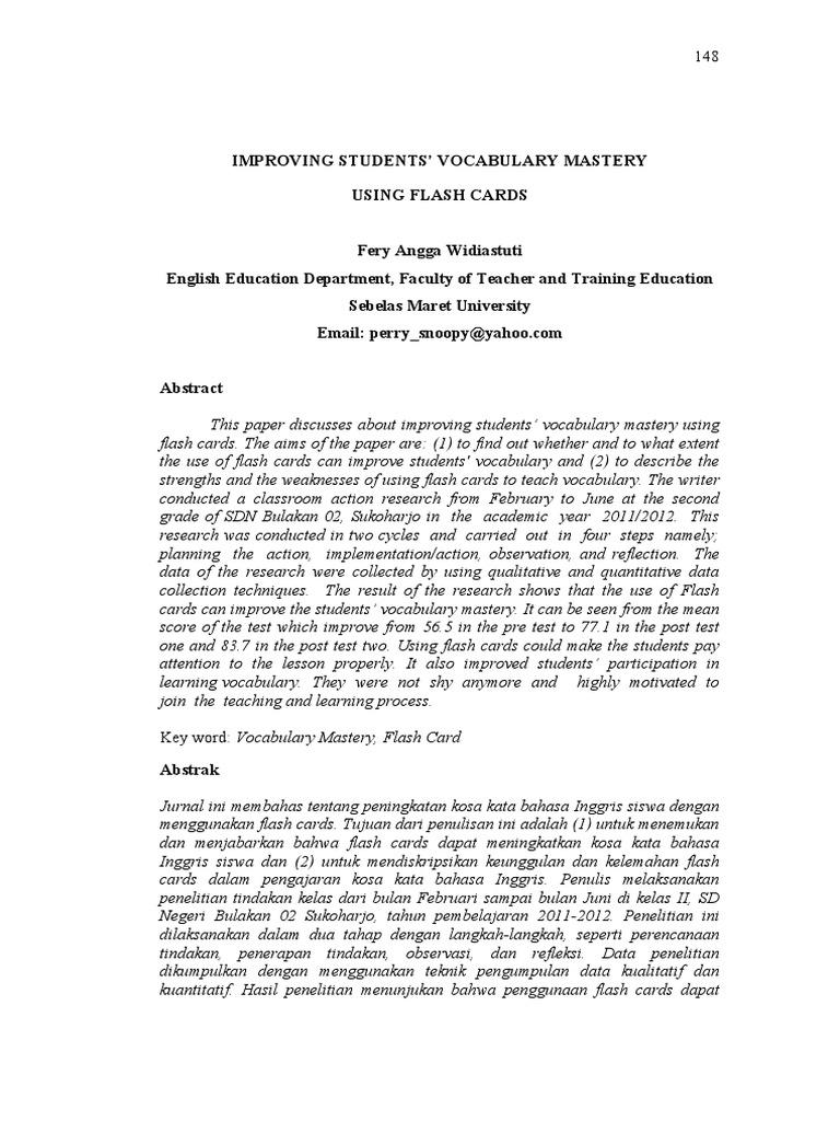 en Improving Students Vocabulary Mastery Us | PDF | Vocabulary | Action ...