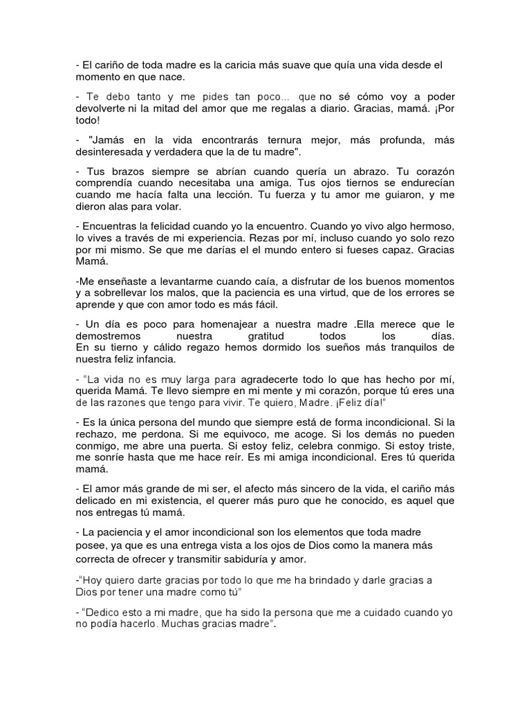 Glosas Dia de La Madre | PDF