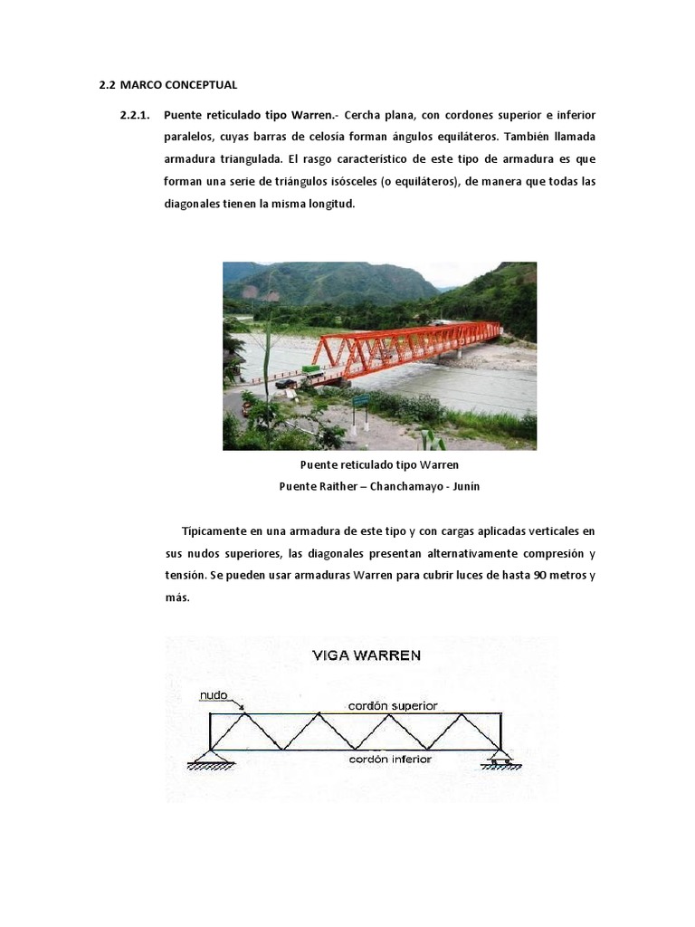 Puente Reticulado Tipo Warren | Braguero | Ingeniería estructural
