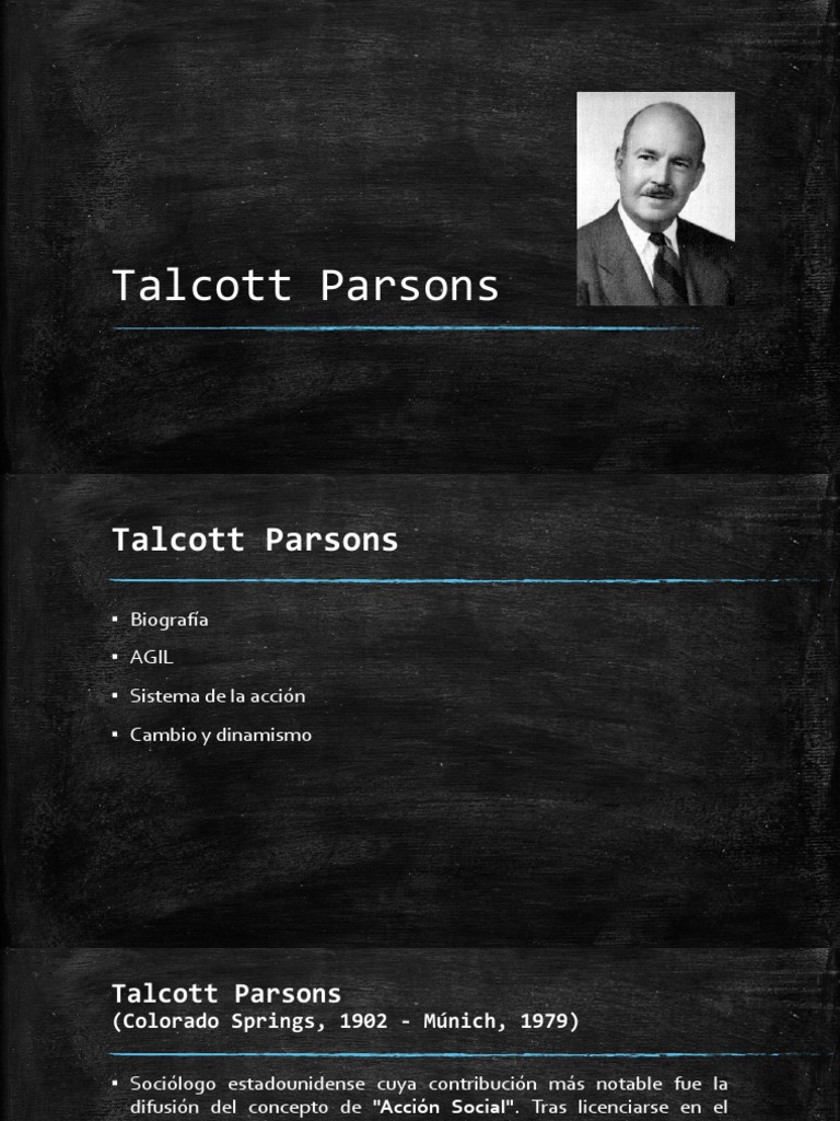 Talcott Parsons | PDF | Sociedad | Ciencias del comportamiento