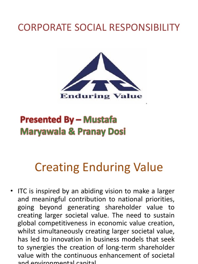 Itc Presentation Final | PDF | Empowerment | Sustainability