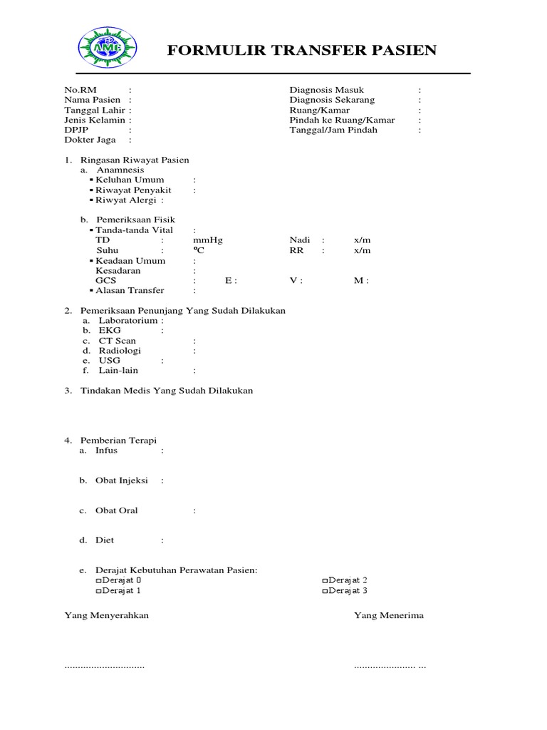 Formulir Transfer | PDF