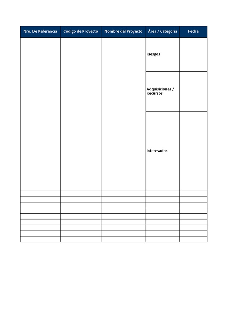 Plantilla Registro de Lecciones Aprendidas | PDF | Software | Informática
