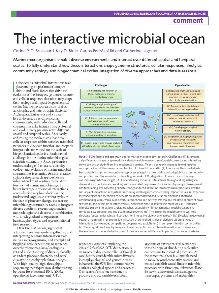 The Interactive Microbial Ocean: Comment | PDF | Ecology | Microorganism