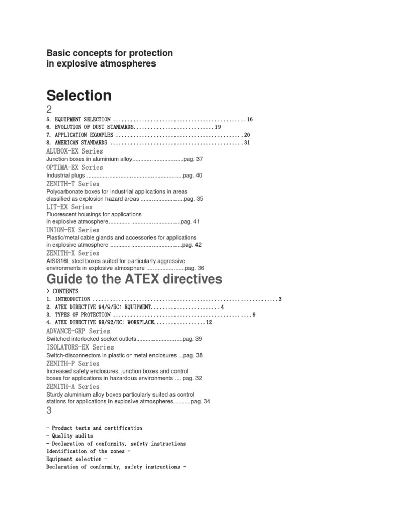 Atex Guide: Selection | PDF | Chemistry | Nature