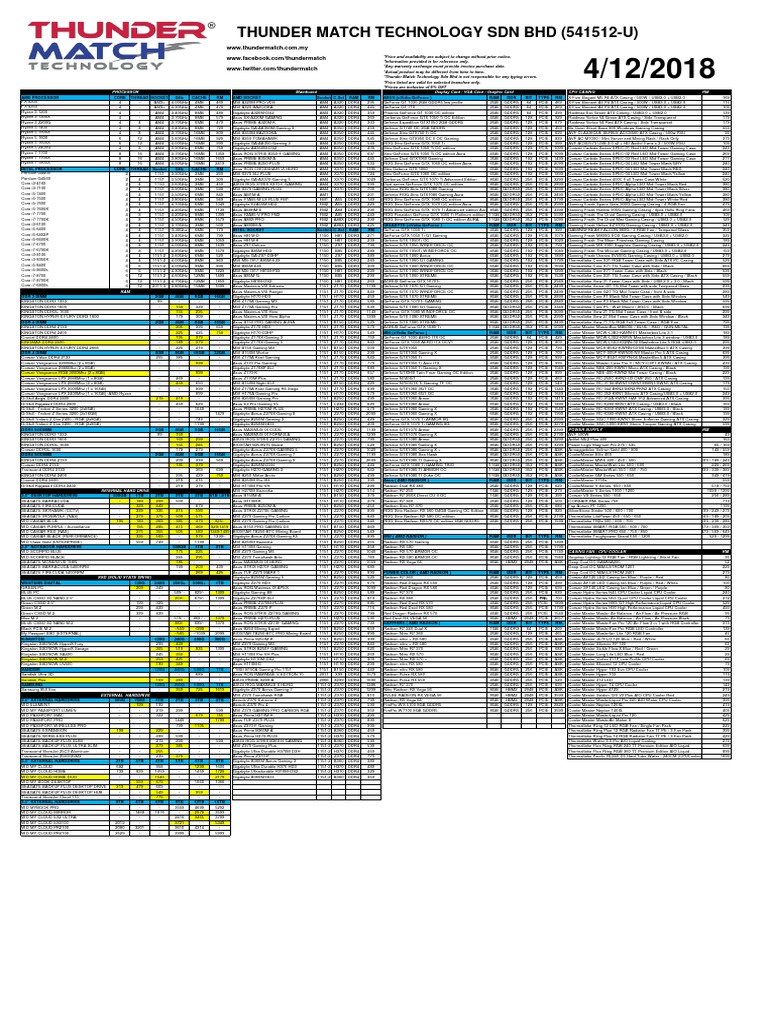 Hardware Thundermatch | Download Free PDF | Office Equipment | Computer Engineering