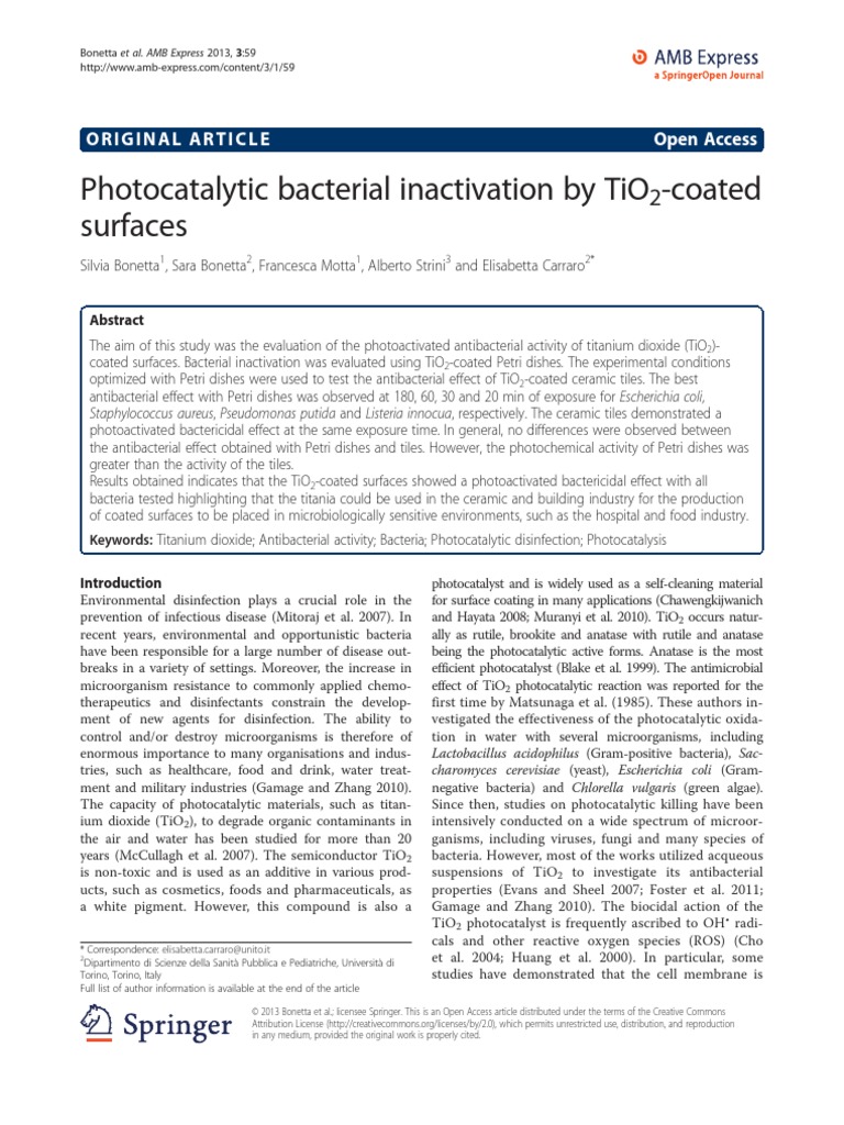 Photocatalysis PDF | PDF | Titanium Dioxide | Antibiotics