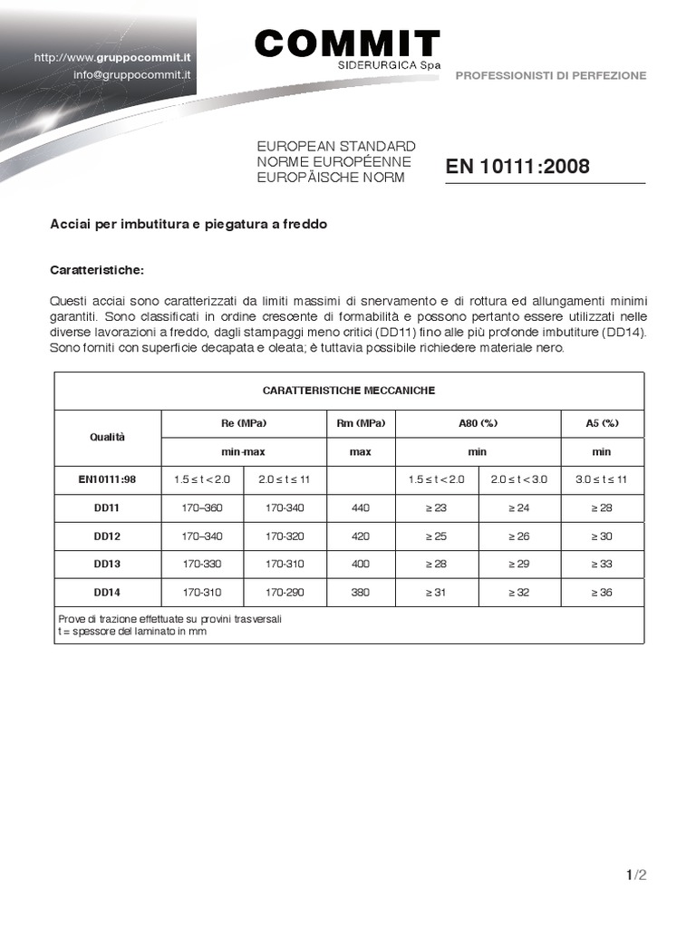En 10111 - 2008 | PDF