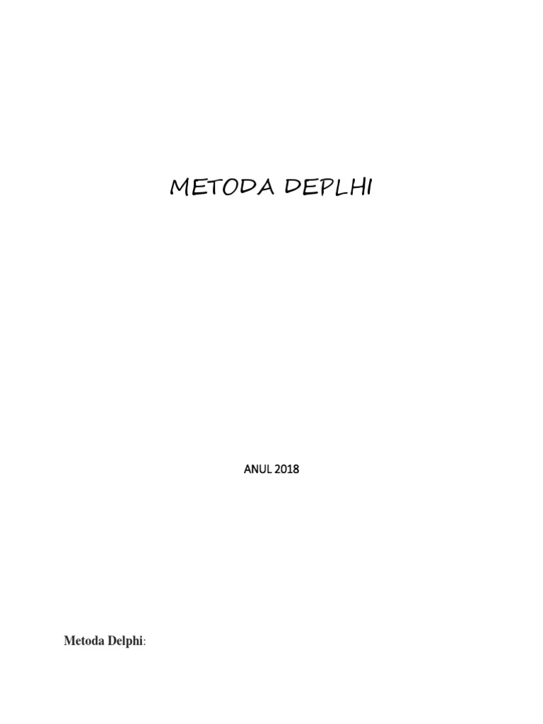 Metoda Delphi | PDF