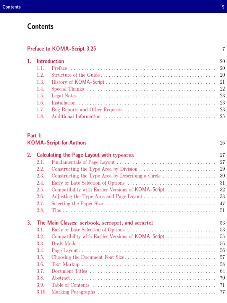 Preface To KOMA-Script 3.25 | PDF | Computing | Software