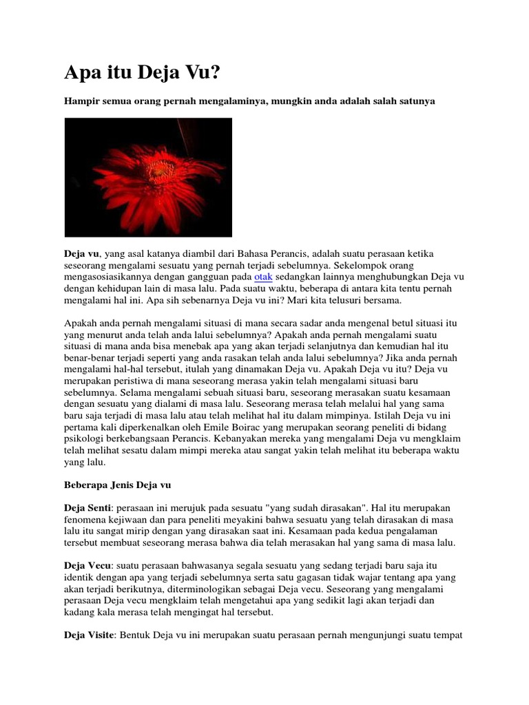 Deja Vu | PDF