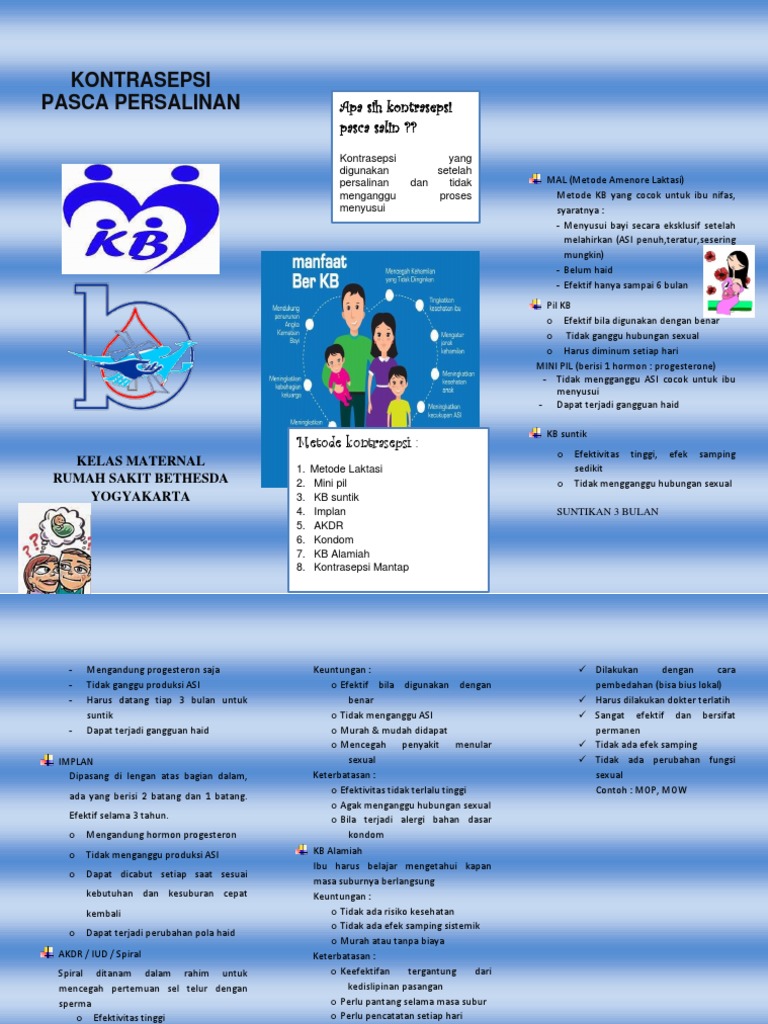 Leaflet Metode Kontrasepsi Pasca Persalinan | PDF