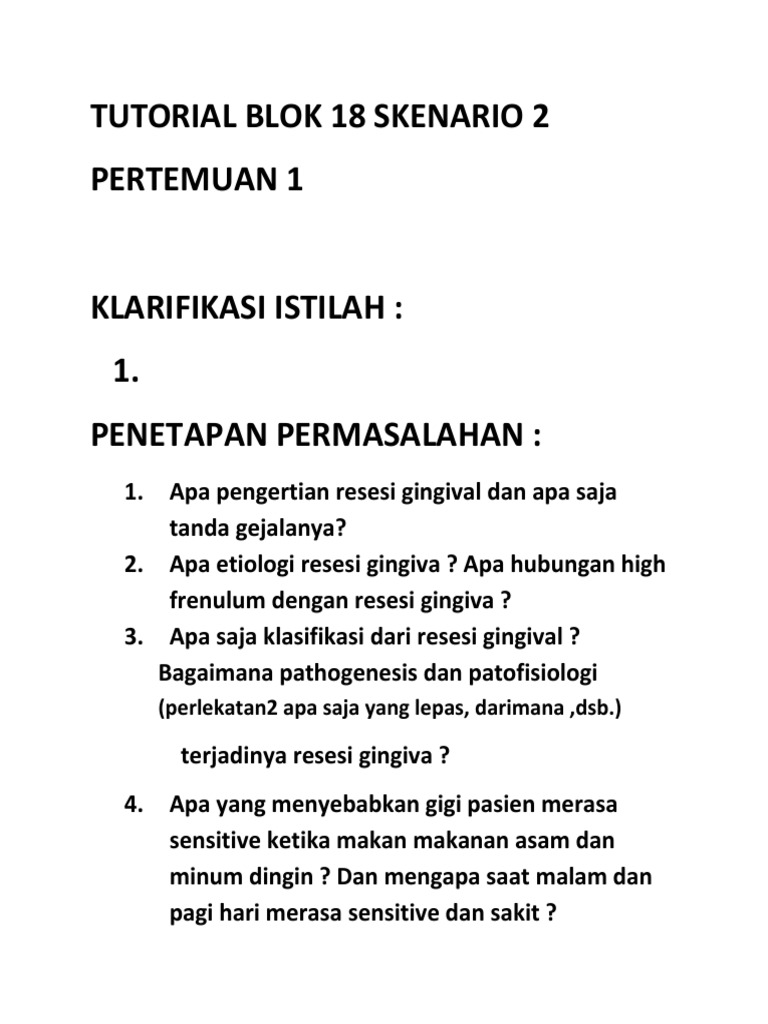 Tutorial Blok 18 Skenario 2 | PDF
