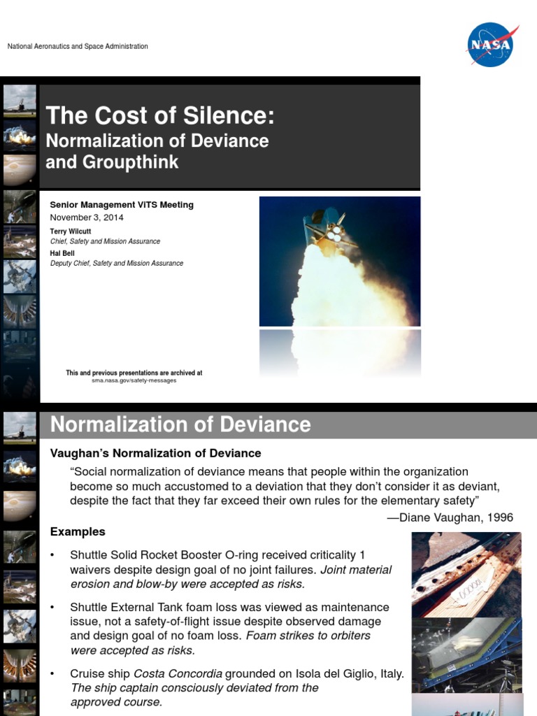 NASA Safety: Deviance and Groupthink | PDF | Space Shuttle | Risk