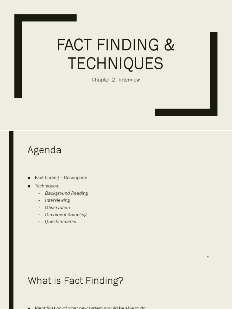 Fact-Finding Techniques for System Analysis | PDF | Usability ...