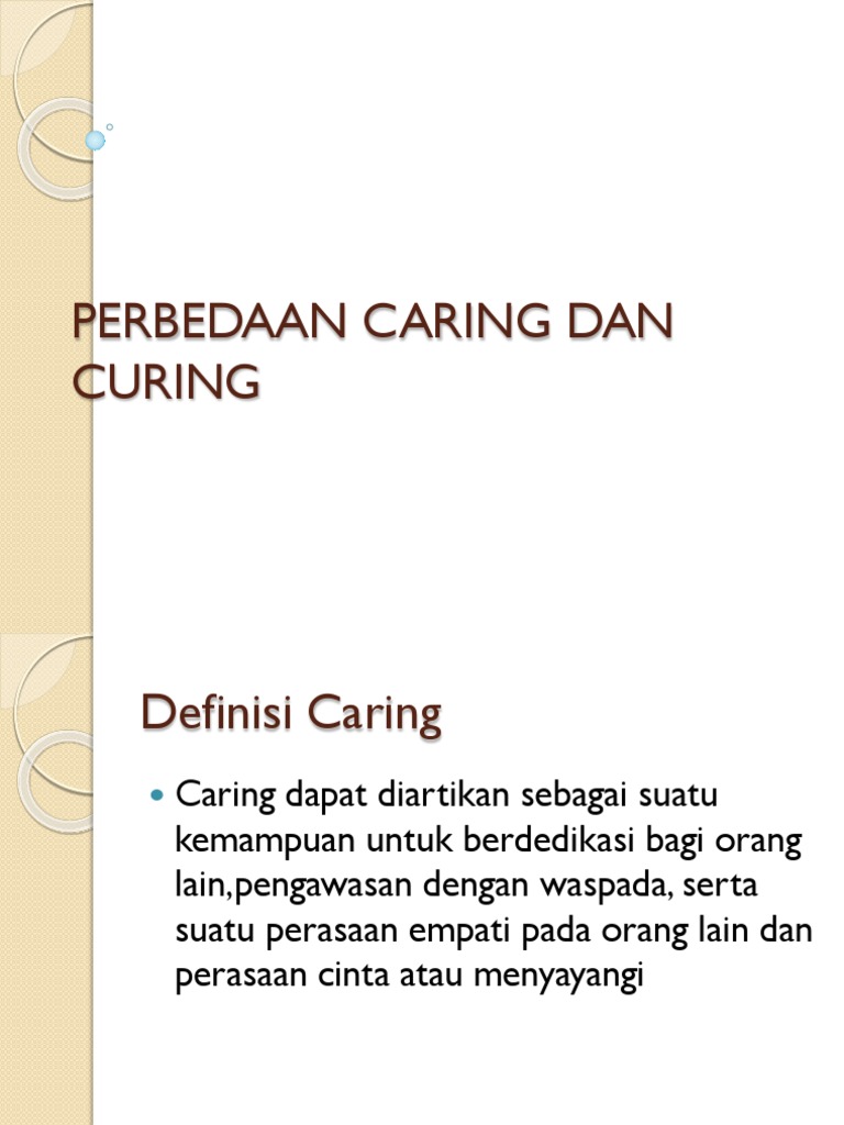 Perbedaan Caring Dan Curing | PDF