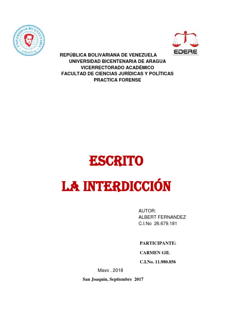Que Es La Interdiccion | PDF | Juez | Instituciones sociales