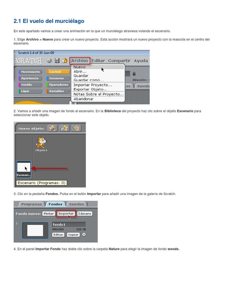 5 Ejercicios Scratch | PDF | Scratch (lenguaje de programación) | Point and Click