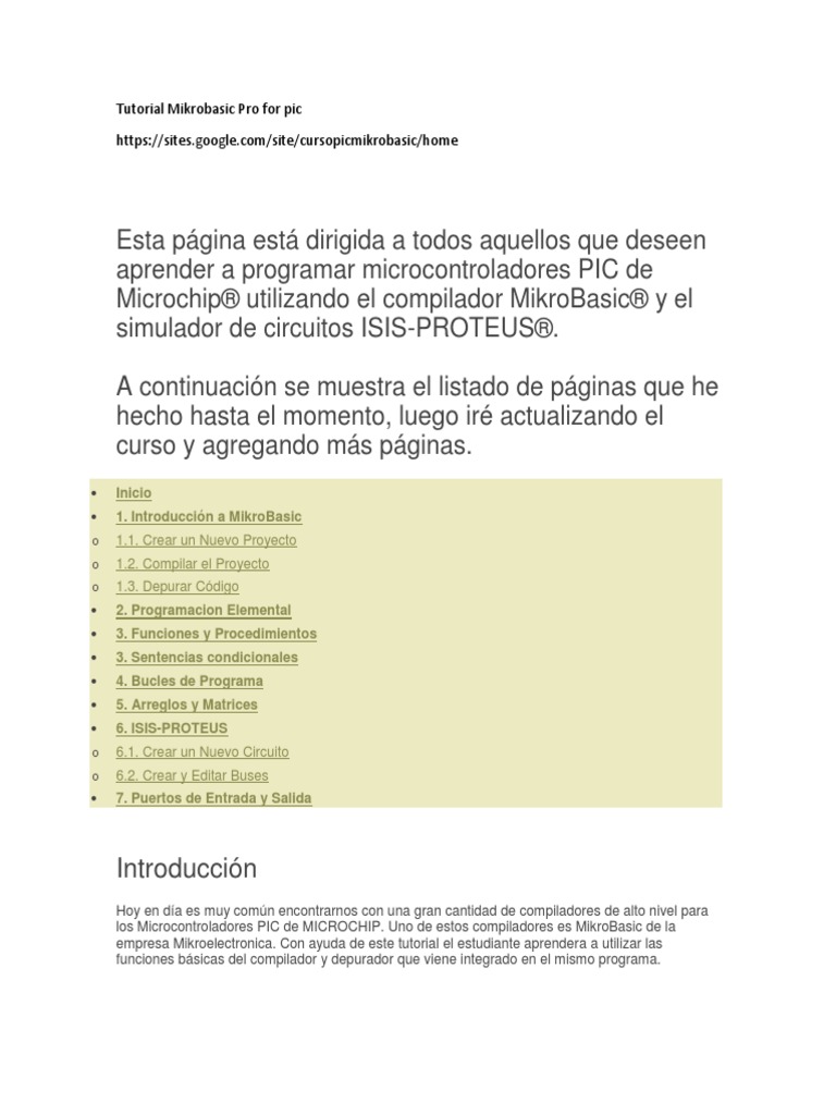 Tutorial Mikrobasic Pro For Pic | PDF | Programa de computadora ...