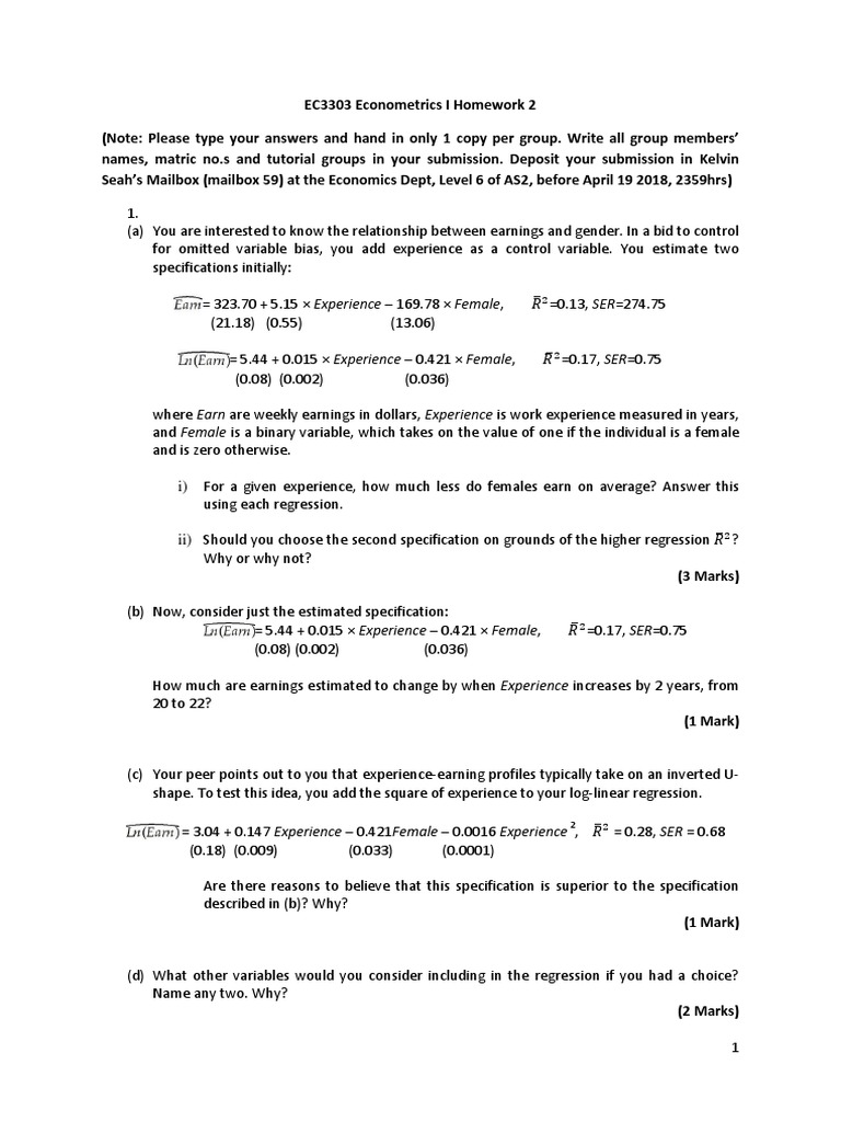 Homework 2 3 | PDF | Regression Analysis | Coefficient Of Determination