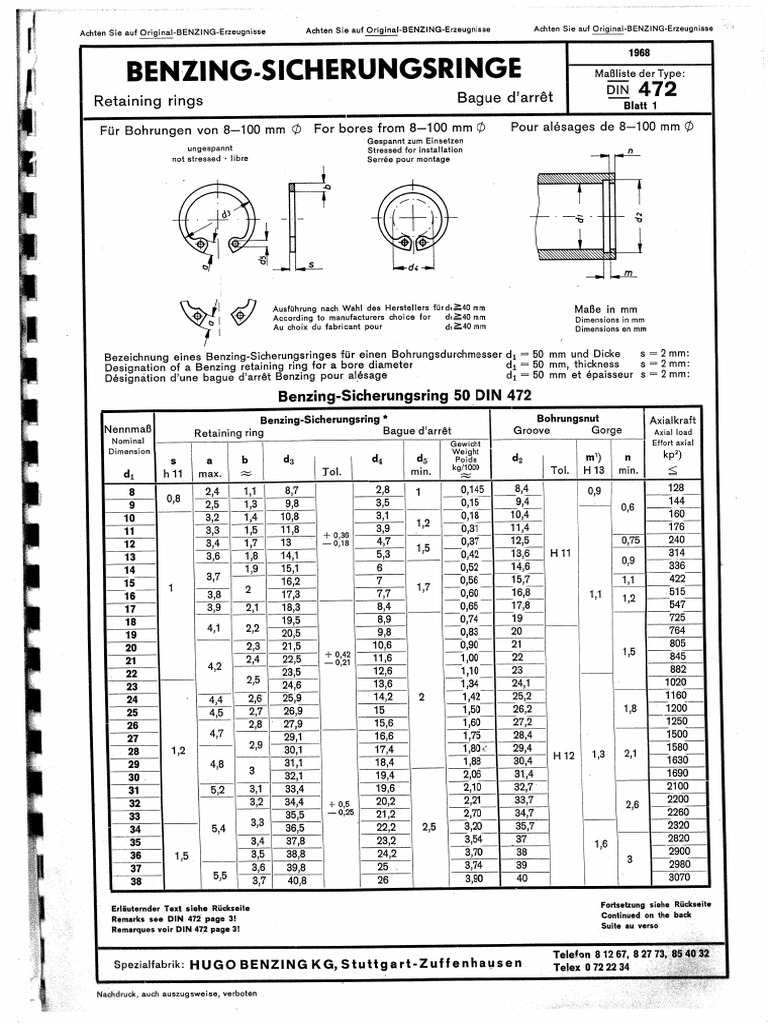 Anel de Retenção (DIN 472)