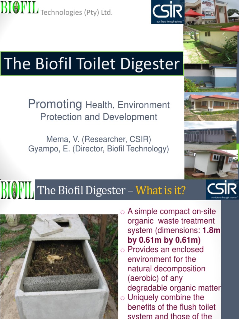 The Biofil Toilet Digester Promoting Health Environmental Protection ...