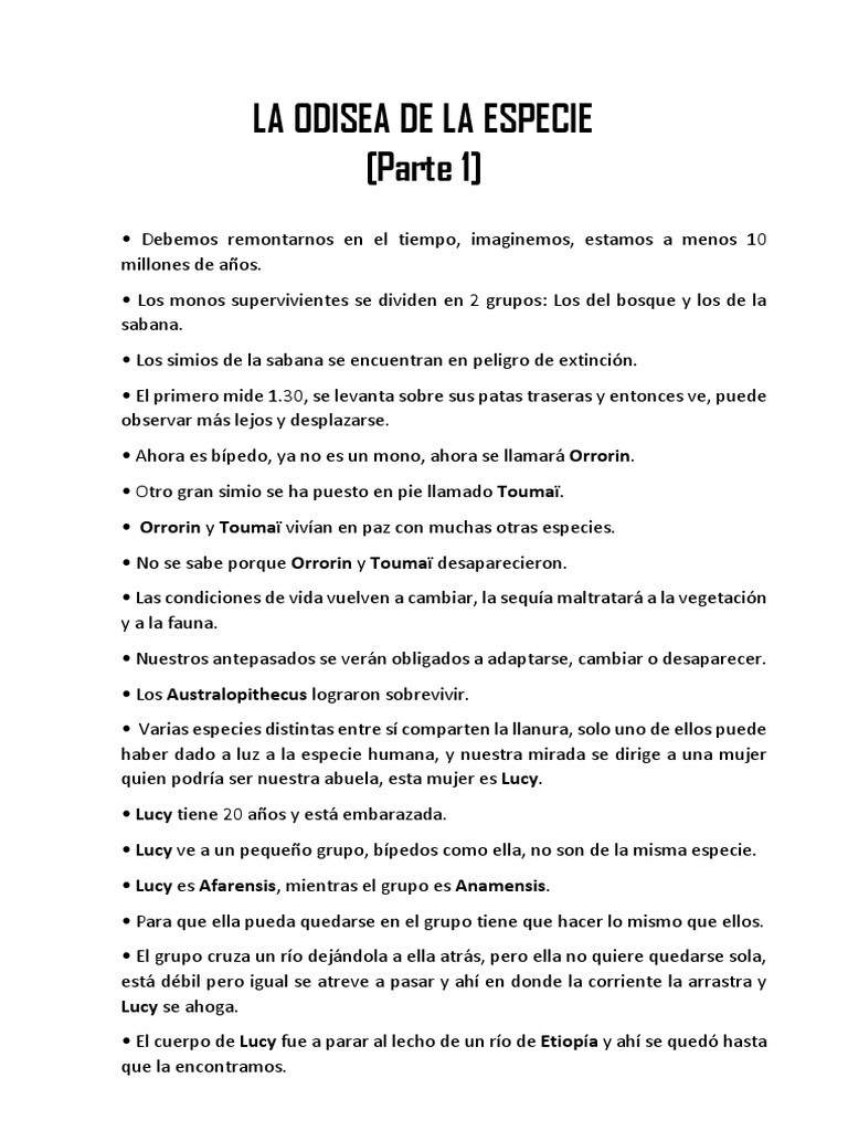 La Odisea de La Especie | PDF | neanderthal | Homo Sapiens