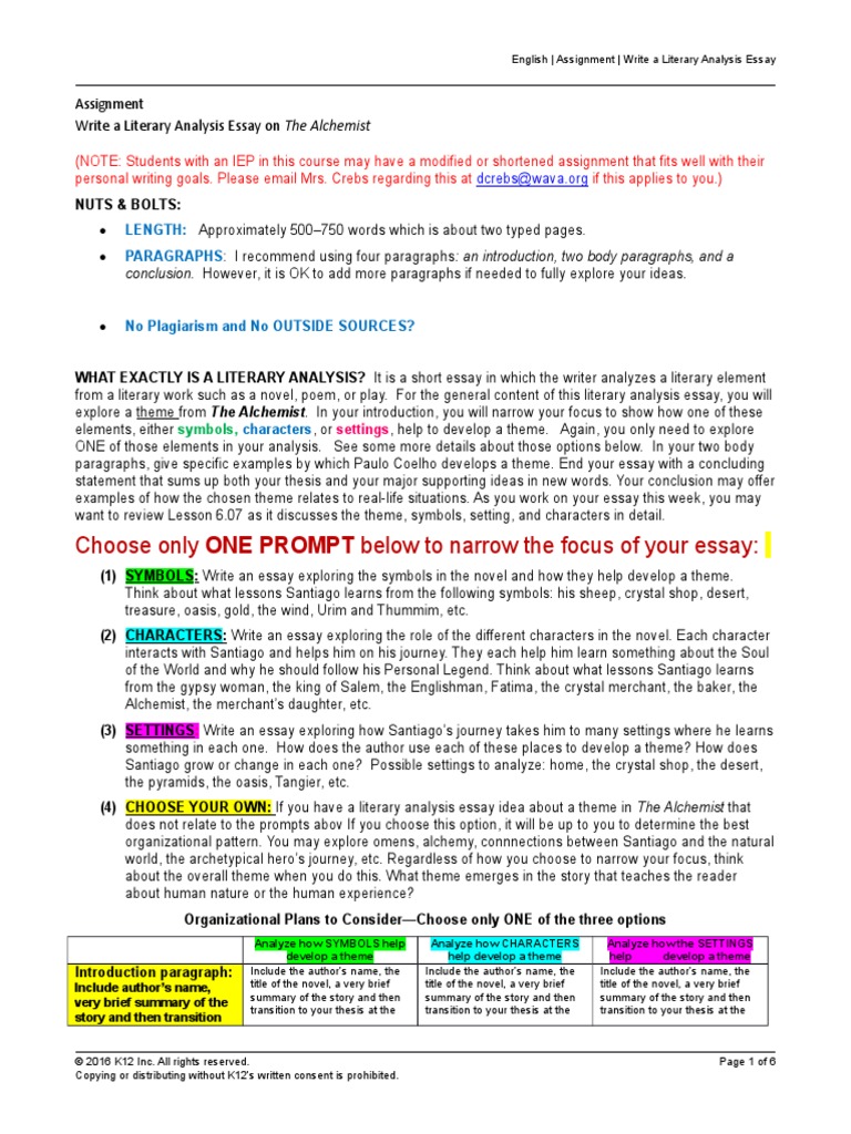 Alchemist | PDF | Essays | Thesis