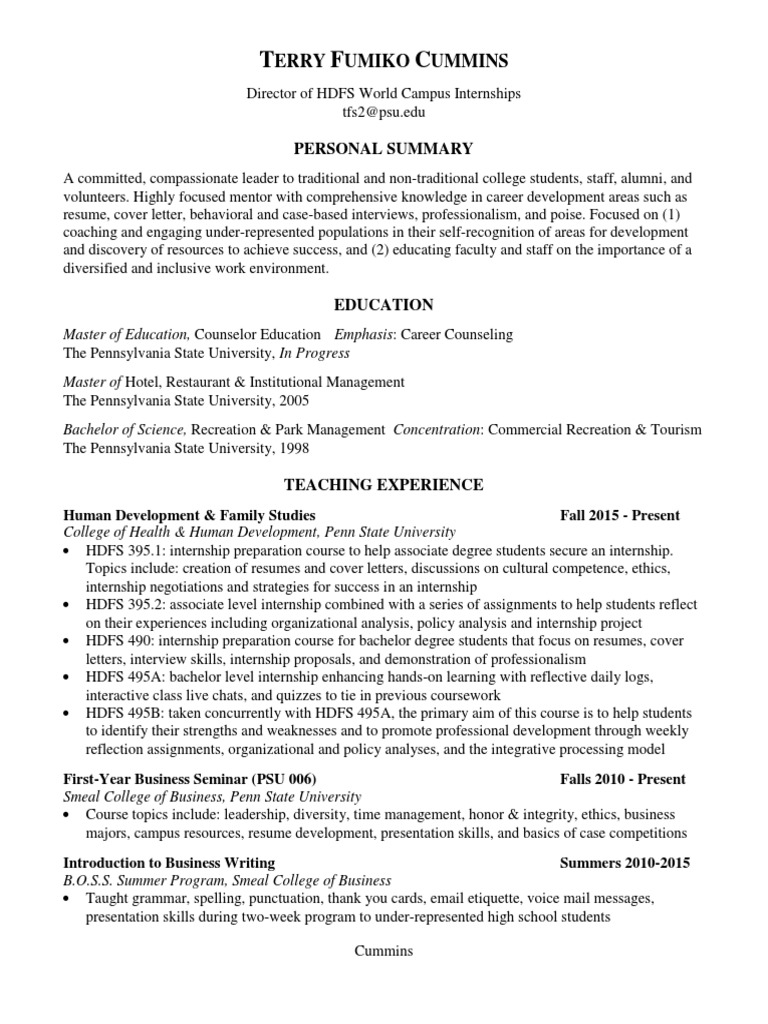 Terry Cummins Cned Version | PDF | Pennsylvania State University ...