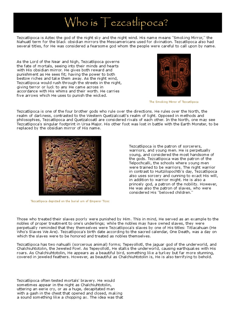 The Aztec Gateway - Tezcatlipoca | PDF
