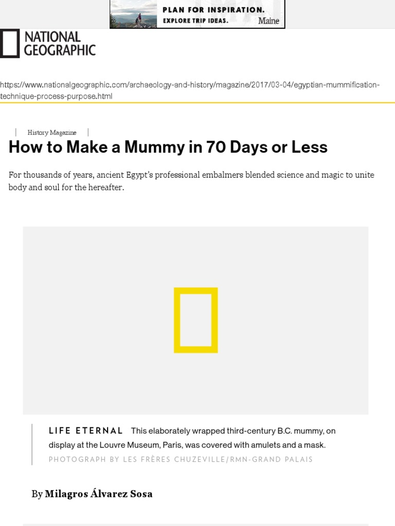 How To Make A Mummy in 70 Days or Less | PDF | Mummy | Ancient Egypt